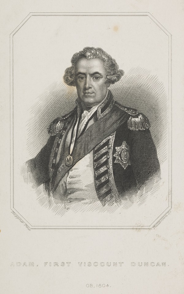 Adam Duncan, 1st Viscount Duncan of Camperdown, 1731 - 1804. Admiral by ...