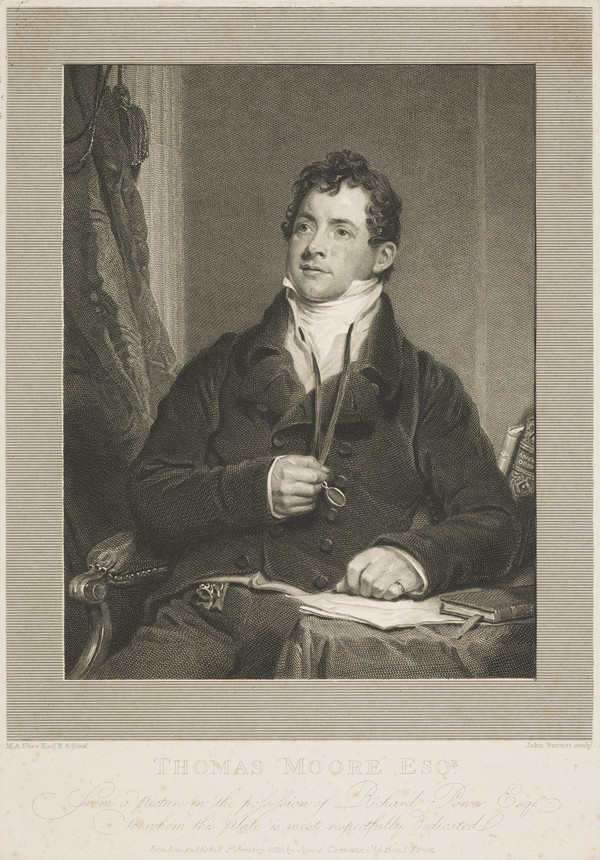 Thomas Moore, 1779 - 1852. Irish poet by John Burnet | National ...