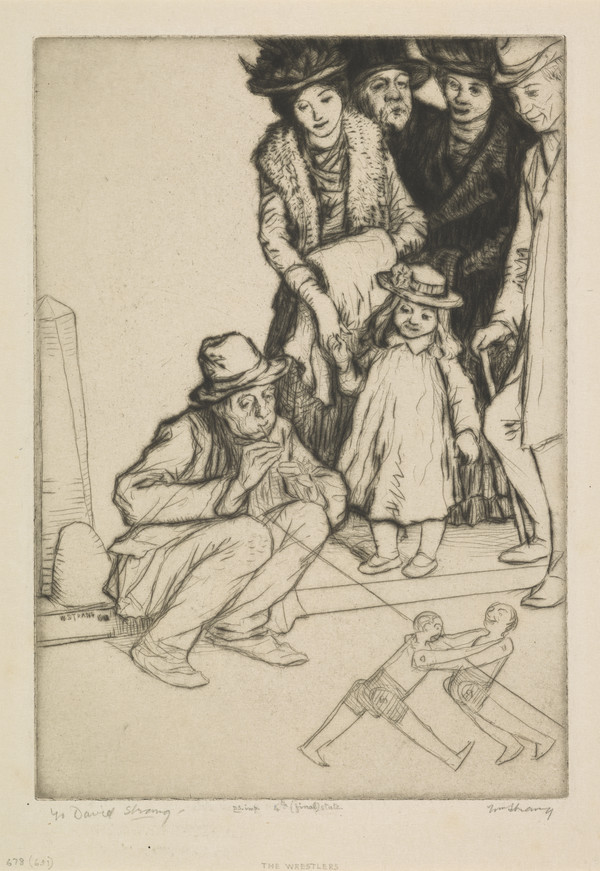 The Wrestlers (Strang No. 678) by William Strang | National Galleries ...