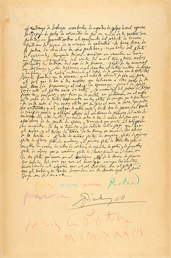 Dream and Lie of Franco (poetic text) by Pablo Picasso | National ...