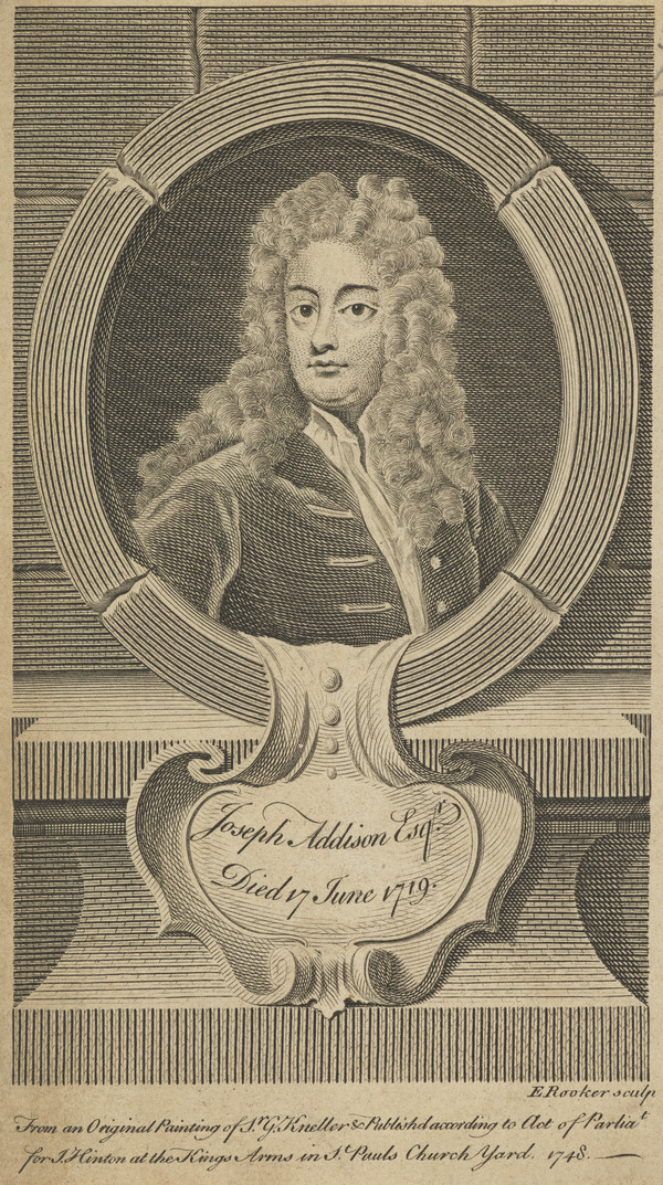 Joseph Addison, 1672 - 1719. Author and statesman by Edward Rooker ...