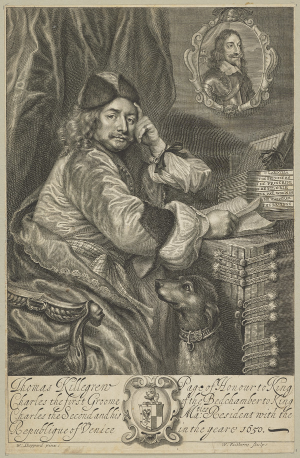 Sir Thomas Killigrew, 1612 - 1683. Groom of the bed-chamber to Charles II by William Faithorne ...