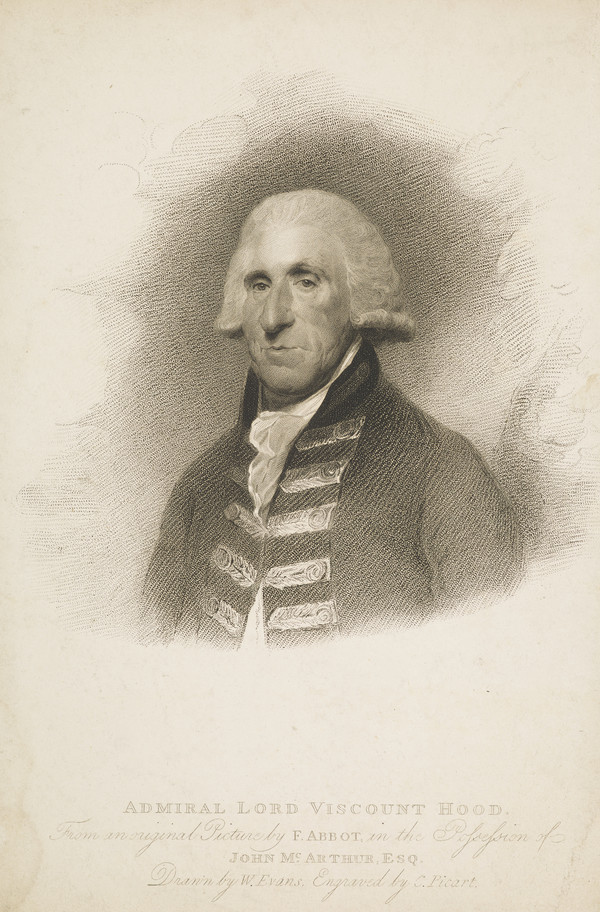Samuel Hood, 1st Viscount Hood, 1724 - 1816. Admiral by Charles Picart ...