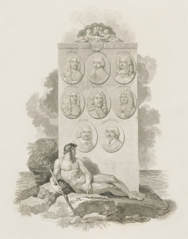 Sir William Berkeley, 1639 - 1666. Admiral (Group - eight medallions on ...