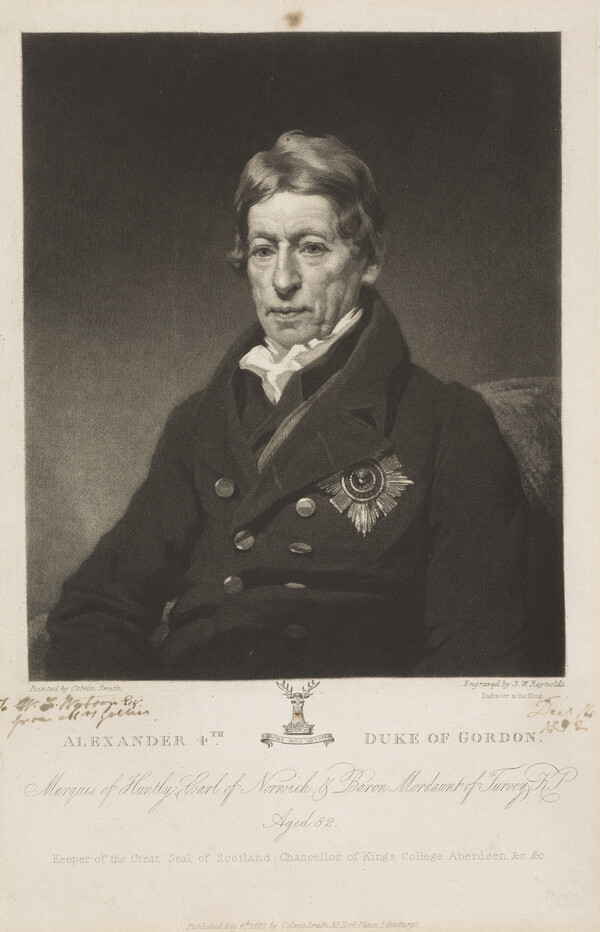 Alexander Gordon, 4th Duke of Gordon, 1743 - 1827. Keeper of the Great ...