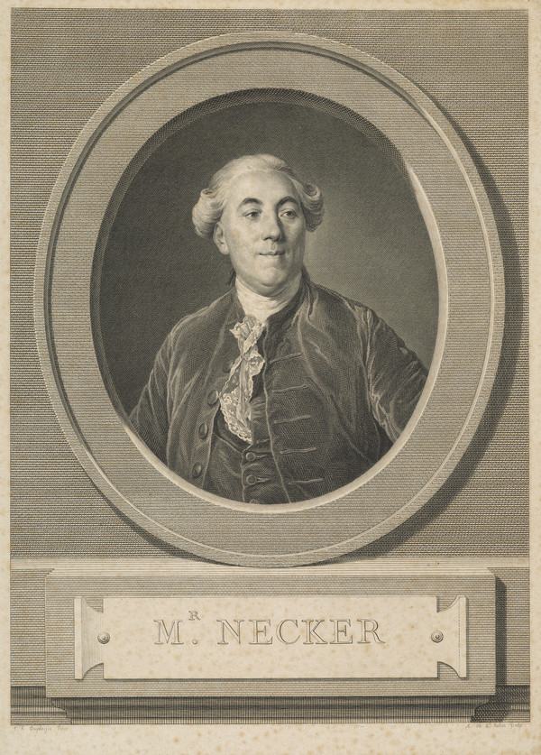 Jacques Necker, 1732 - 1804. Swiss statesman by Augustin de St Aubin ...