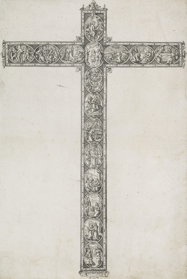 Design for a Crucifix with Scenes from the Life and Passion of Christ ...