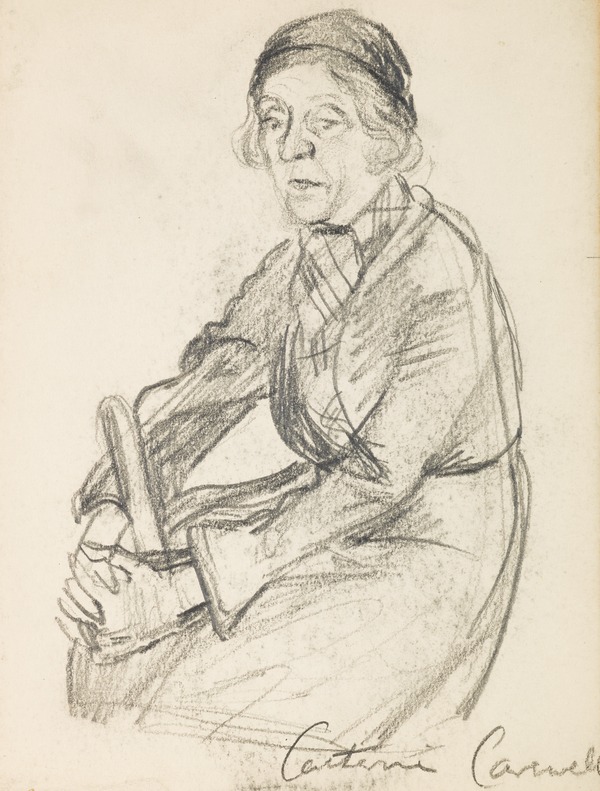 Sketch of a woman, inscribed "Catherine Carswell" by Emilio Coia ...