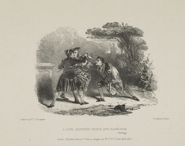 Printed Villain. A Duel between Frank and Rashleigh (Rob Roy) (Curtis ...