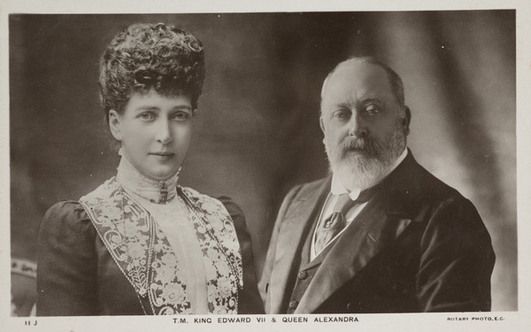 Edward VII, 1841 - 1910. Reigned 1901 - 1910, and Queen Alexandra by ...