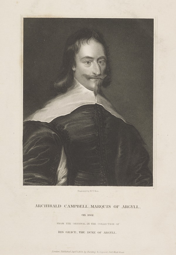 Archibald Campbell, 1st Marquess of Argyll, 1598 - 1661. Statesman by W ...