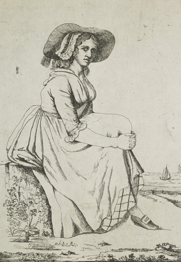 A Woman Seated by the Sea by David Deuchar | National Galleries of Scotland