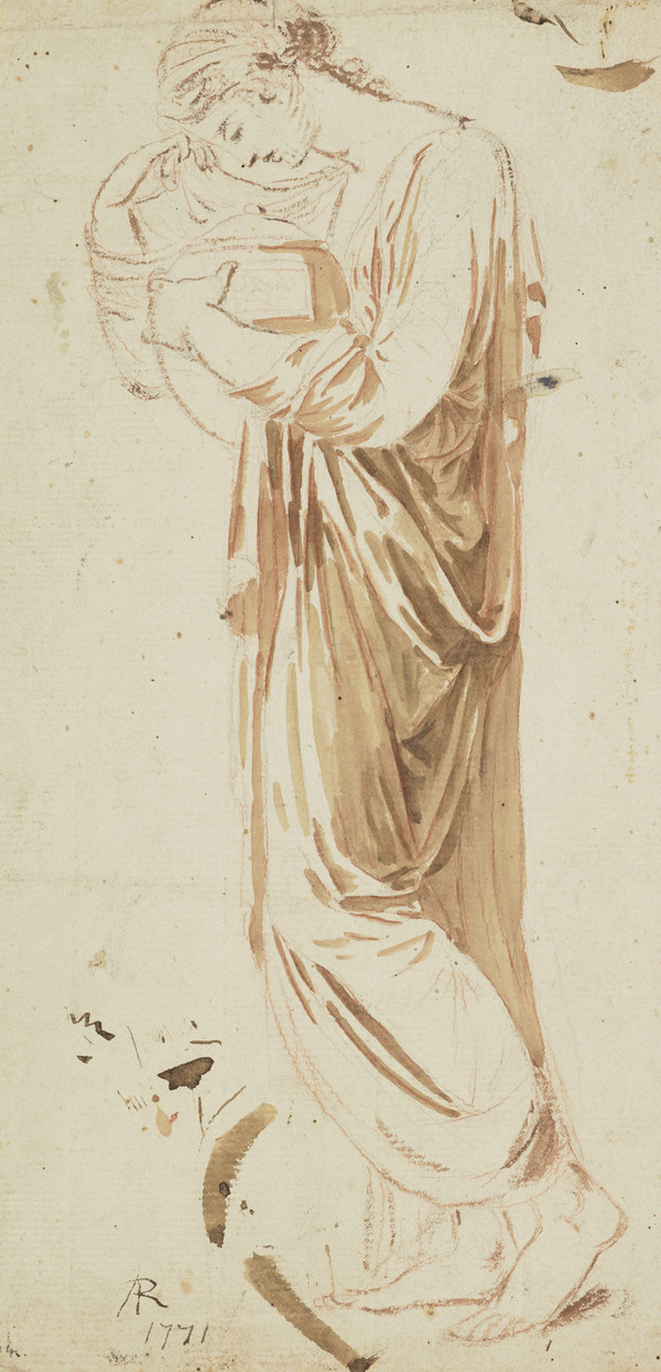 Mourning Female Figure Carrying a Funerary Urn by Alexander Runciman ...