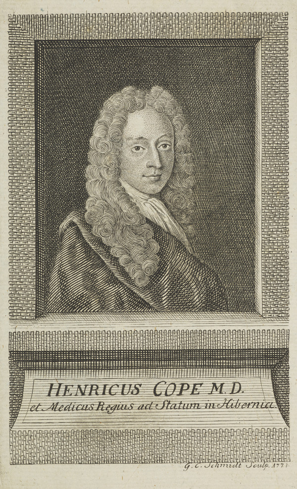 Henry Cope, about 1685 - 1743. President of the College of Physicians ...