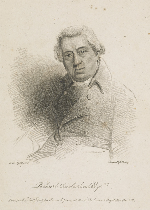 Richard Cumberland, 1732 - 1811. Dramatist by William Ridley | National ...