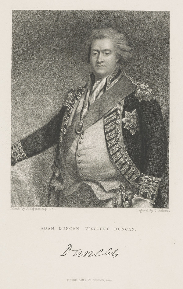 Adam Duncan, 1st Viscount Duncan of Camperdown, 1731 - 1804. Admiral by ...