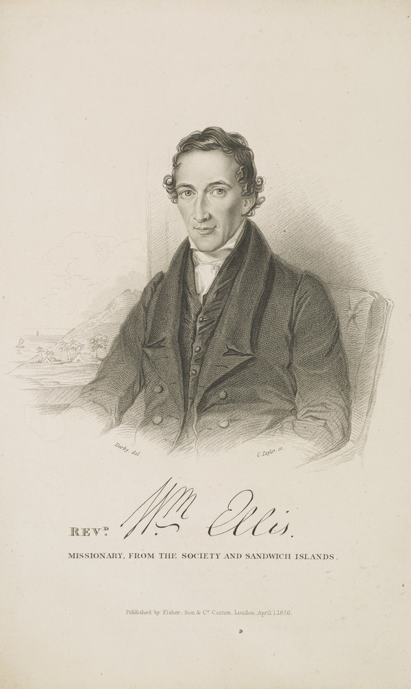 Rev. William Ellis, 1794 - 1872. London Missionary Society missionary ...
