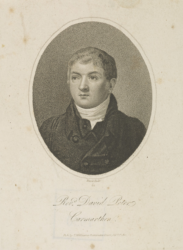 Rev. David Peter, 1765 - 1837. Congregational minister, Carmarthen by ...
