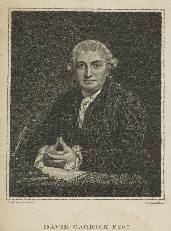 David Garrick, 1717 - 1779. Actor and dramatist by Louis Schiavonetti ...