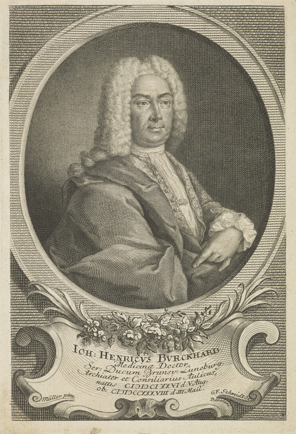 Johann Heinrich Burchard, 1676 - 1738. German physician by Georg ...