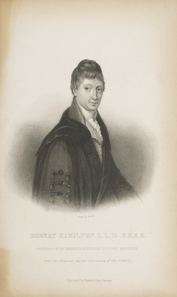 Robert Hamilton, 1743 - 1829. Professor of Mathematics, Aberdeen ...
