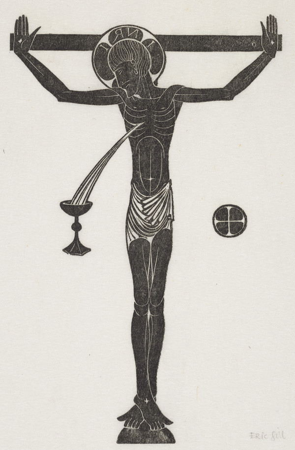 Christ Crucified, Chalice and Host [P 45] by Eric Gill | National ...