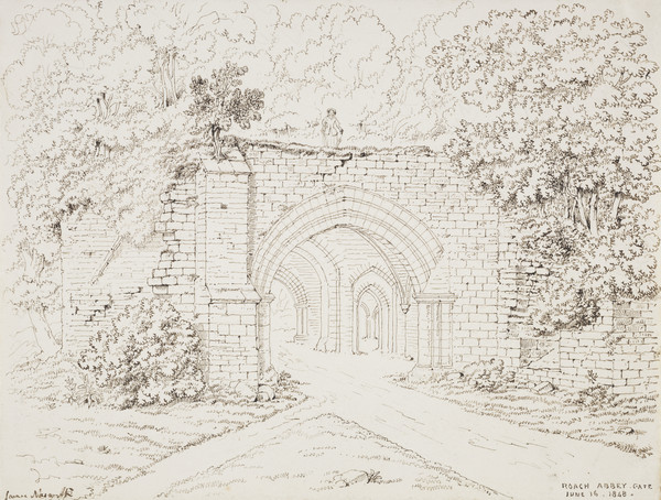Roach (Roche?) Abbey Gate June 16 by James Nasmyth | National Galleries ...