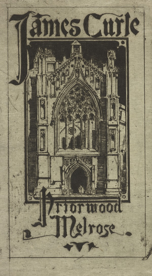 James Curle (Bookplate) by Sir David Young Cameron | National Galleries ...