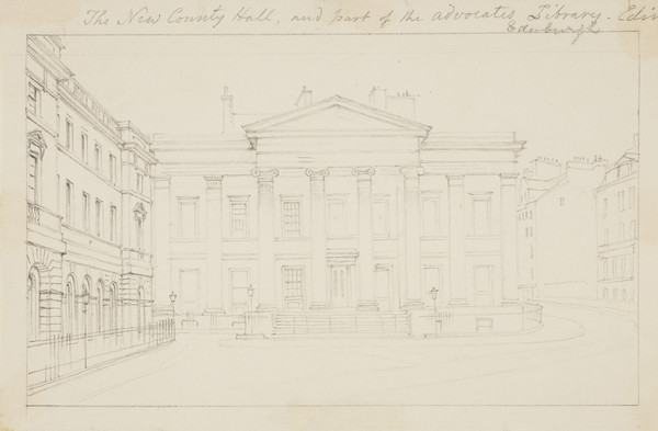 The New County Hall and Part of the Advocate's Library, Edinburgh by ...