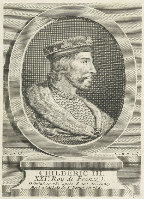 Childeric III, 734 - 754. King of France by Johann Georg Wille ...
