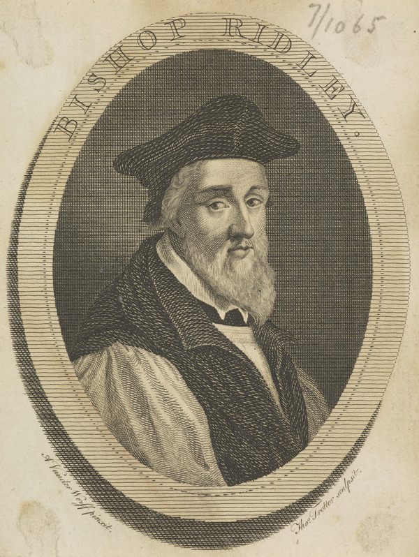 Nicholas Ridley, c 1500 - 1555. Bishop of London; Protestant martyr by ...