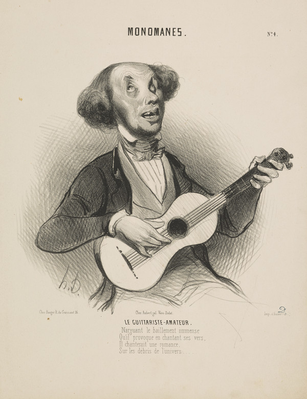 Le Guittariste-Amateur [The Amateur Guitarist], from 'Monomanes' by ...