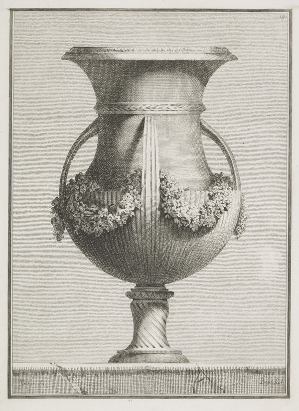 Design for a Vase. Plate 19 from 'Suite des Vases' by Benigno Bossi ...
