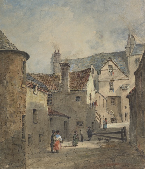 Reid's Close, Canongate, Edinburgh [Verso: Houses at the Base of Castle ...