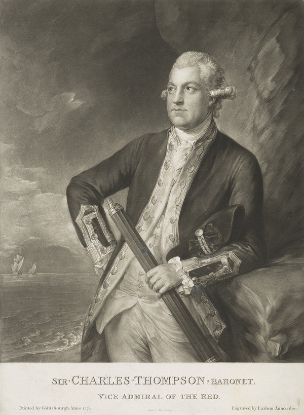 Sir Charles Thompson, c 1740 - 1799. Admiral by Richard Earlom ...