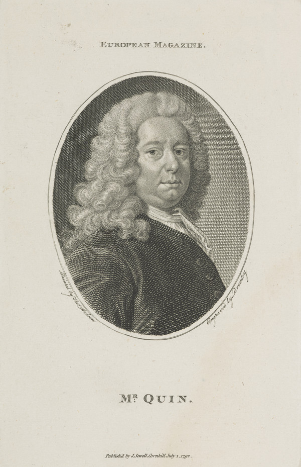 James Quin, 1693 - 1766. Actor by William Bromley | National Galleries ...