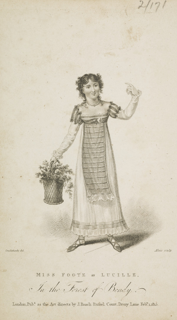 Maria Foote, c 1797 - 1867. Actress (as Lucille, In the "Forest of ...