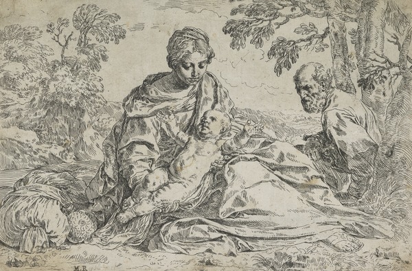 The Rest on the Flight into Egypt by Simone Cantarini | National ...