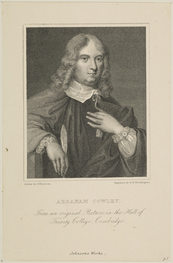 Abraham Cowley, 1618 - 1667. Poet by William Henry Worthington ...