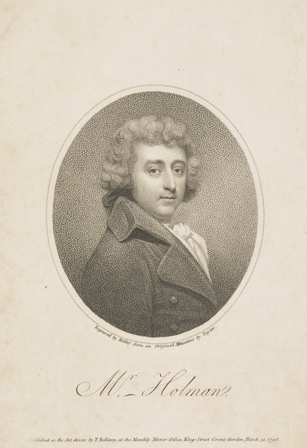 Joseph George Holman, 1764 - 1817. Actor by Ridley | National Galleries ...