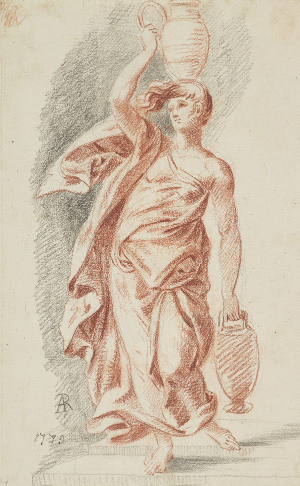 Classical Female Figure Carrying Two Amphorae by Alexander Runciman ...