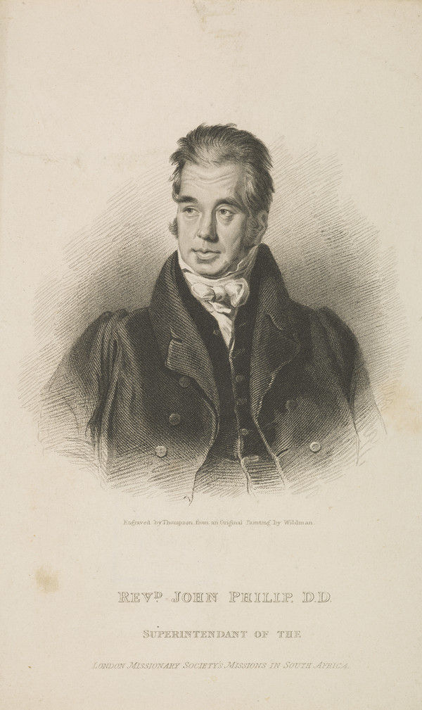 Rev. John Philip, 1775 - 1851. Superintendant of the London Missionary Society's Missions in ...