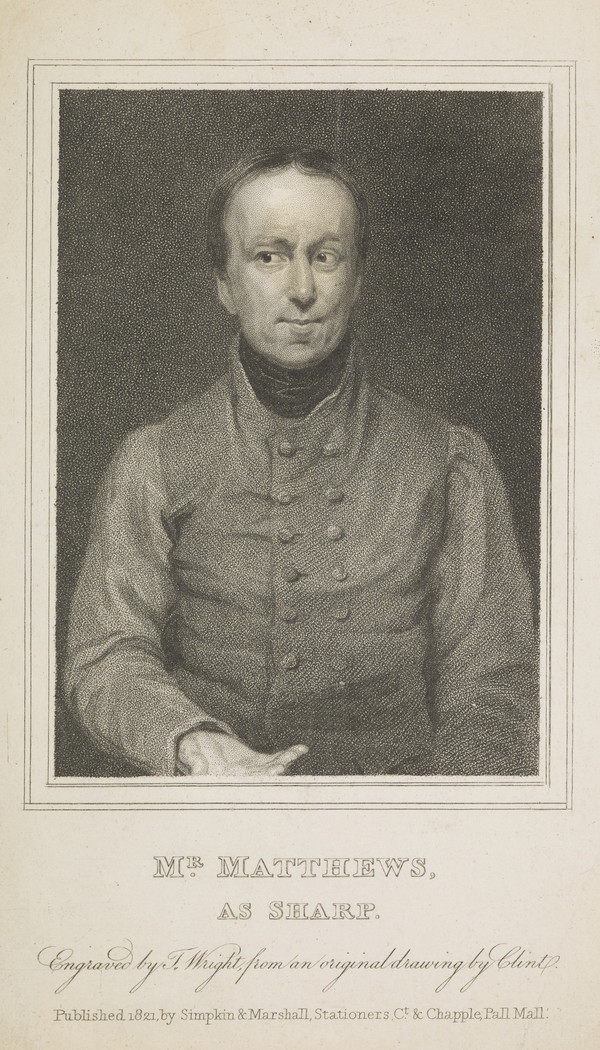 Charles Mathews, 1776 - 1835. Actor, as Sharp in The Lying Valet by T ...