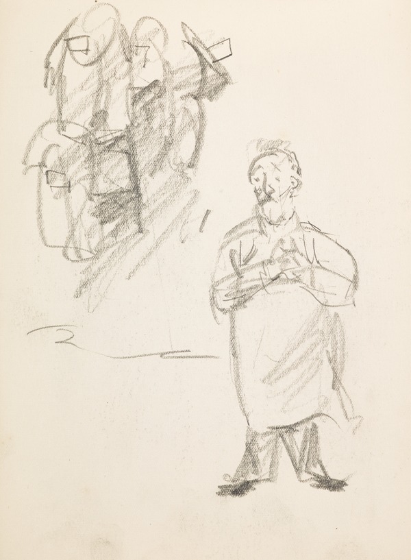 Two sketches representing a group and a man by Emilio Coia | National ...