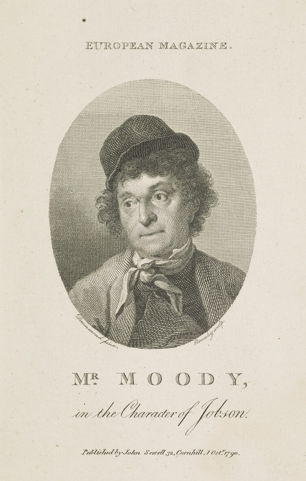 John Moody, 1727 - 1812. Actor, in the character of Jobson in 'The Devil to Pay' by Bromley ...