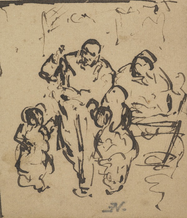 Composition sketch of a group of figures by Erskine Nicol | National ...