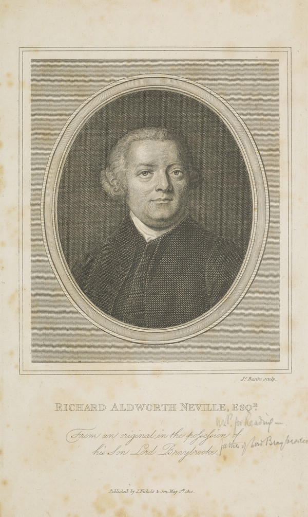 Richard Nevill Aldwarth Nevill, 1717 - 1793. Statesman by James Basire ...