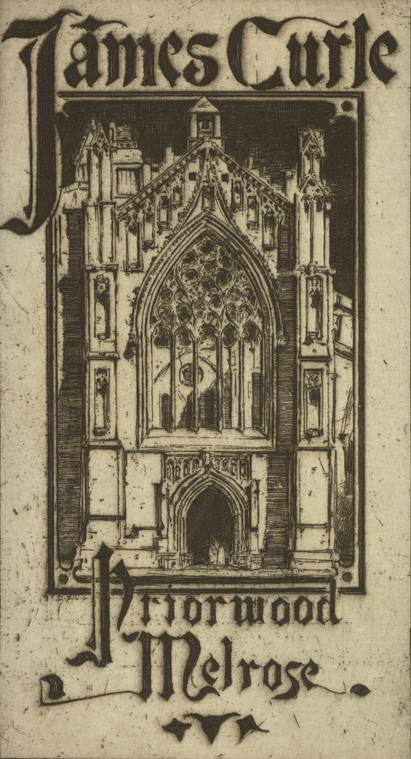 James Curle (Bookplate) by Sir David Young Cameron | National Galleries ...