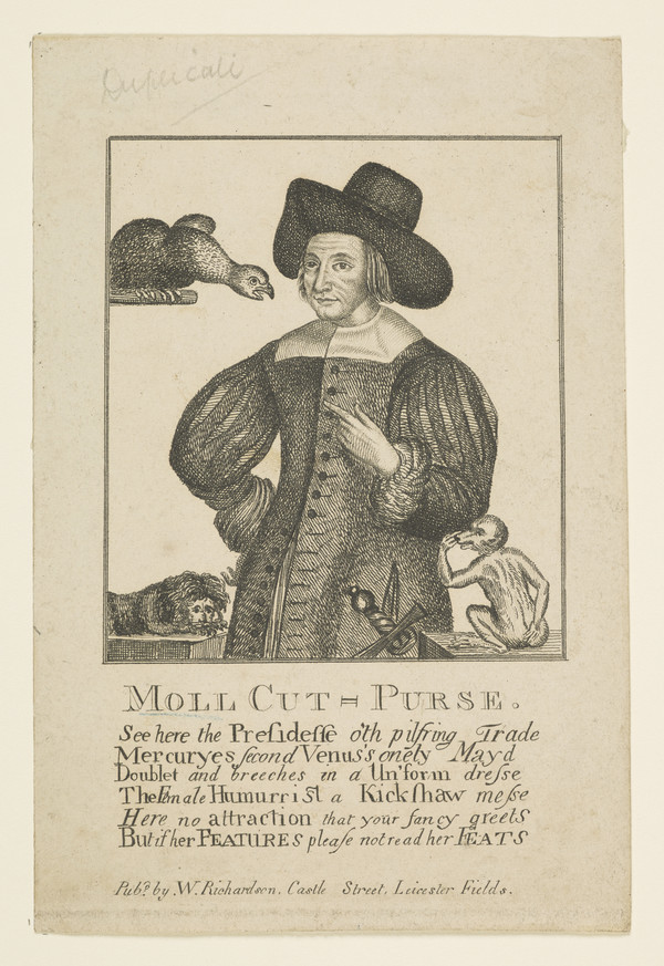 Mary Frith (Moll Cutpurse), c 1584 - 1659. Thief | National Galleries ...