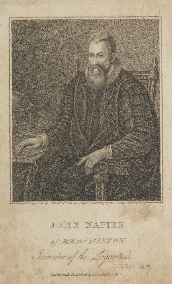 John Napier of Merchiston, 1550 - 1617. Discoverer of logarithms by J ...